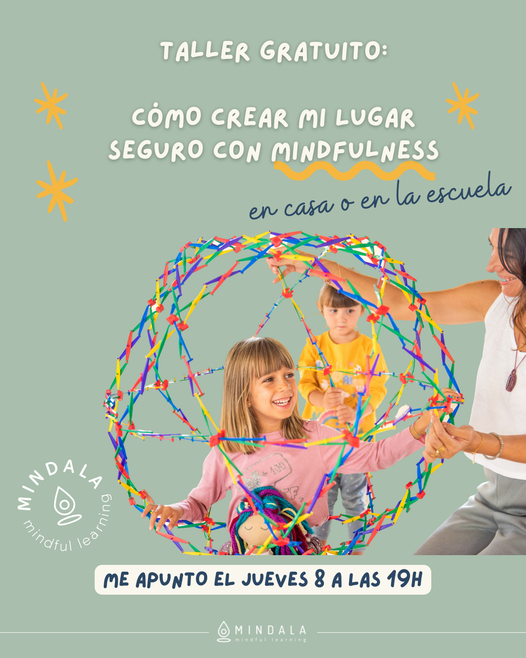 Cartel Lugar seguro 1 - Mindfulness en educación - Mindala Mindful Learning